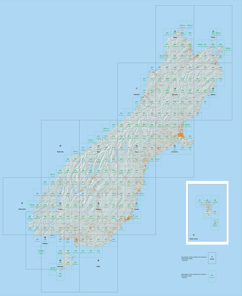 Buy 22 - Timaru Topo250 map