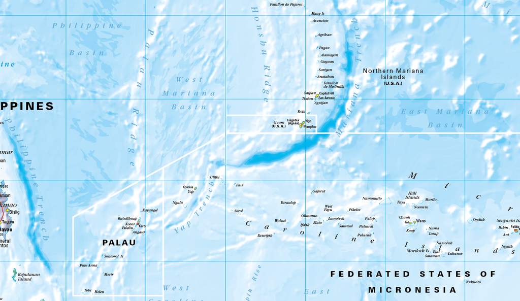 South Pacific Islands, Australia & New Zealand Map Cosmographics