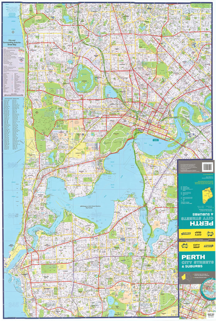 Perth Suburban UBD Map 662, Buy Map of Perth - Mapworld