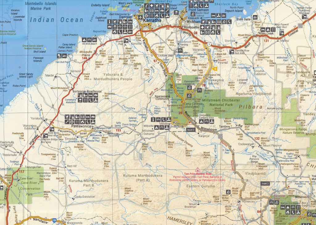 Pilbara & Coral Coast Map – Hema | Mapworld