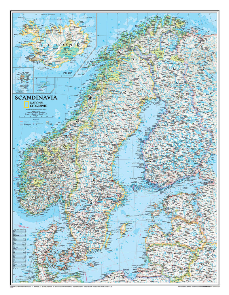Scandinavia Wall Map, Buy Wall Map of Scandinavia - Mapworld