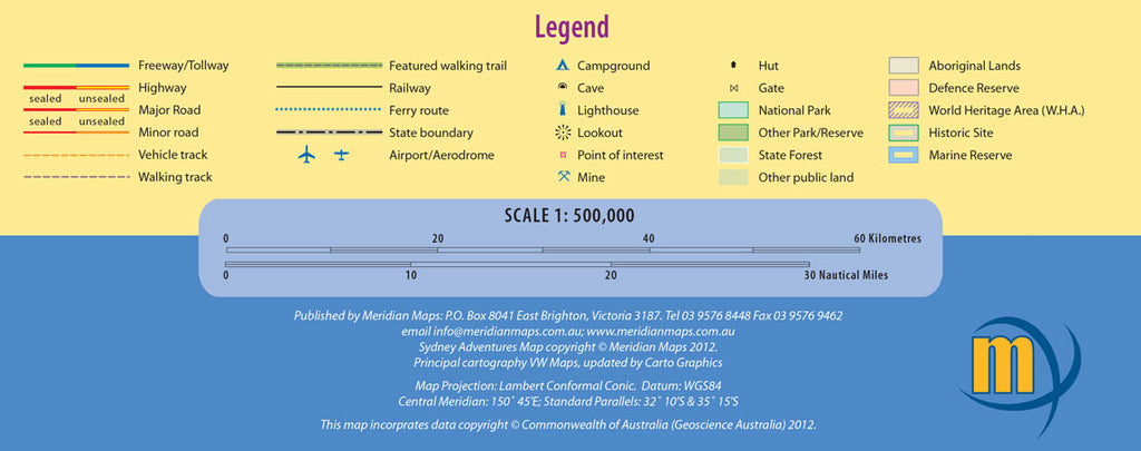 Sydney Adventures 4WD map, buy 4WD map for Sydney - Mapworld
