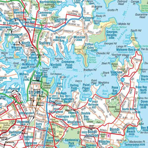 Sydney & Region Laminated Wall Map – Hema | Mapworld