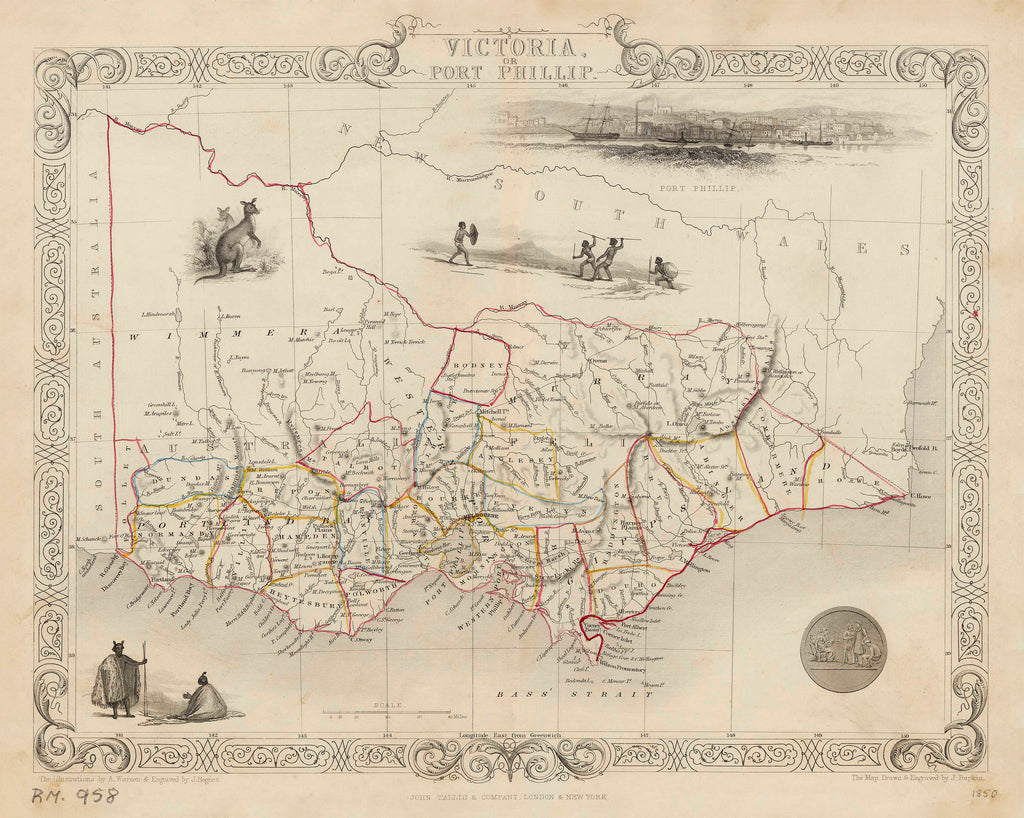 Buy Victoria Wall Map by John Tallis - Mapworld