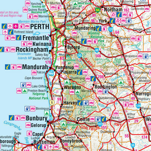 Western Australia Hema State paper, Buy wall map of WA - Mapworld