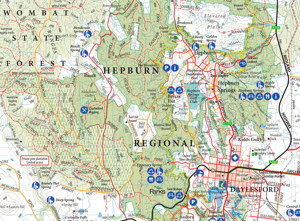 Wombat State Forest 4WD Meridian Map | Mapworld