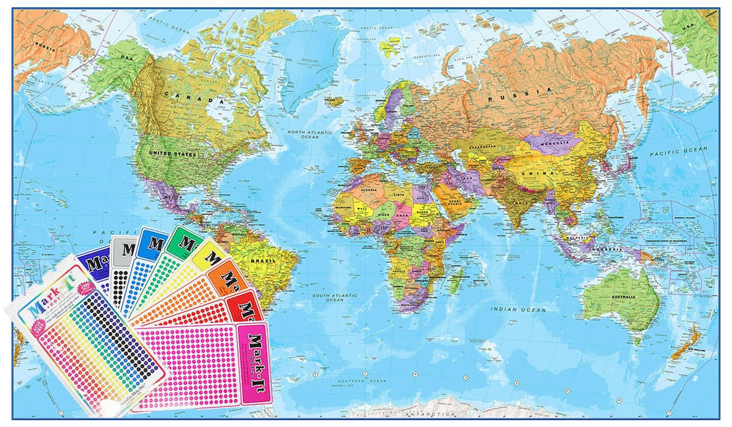 Buy World Maps International 1:20 million Supermap,Wall Map - Mapworld