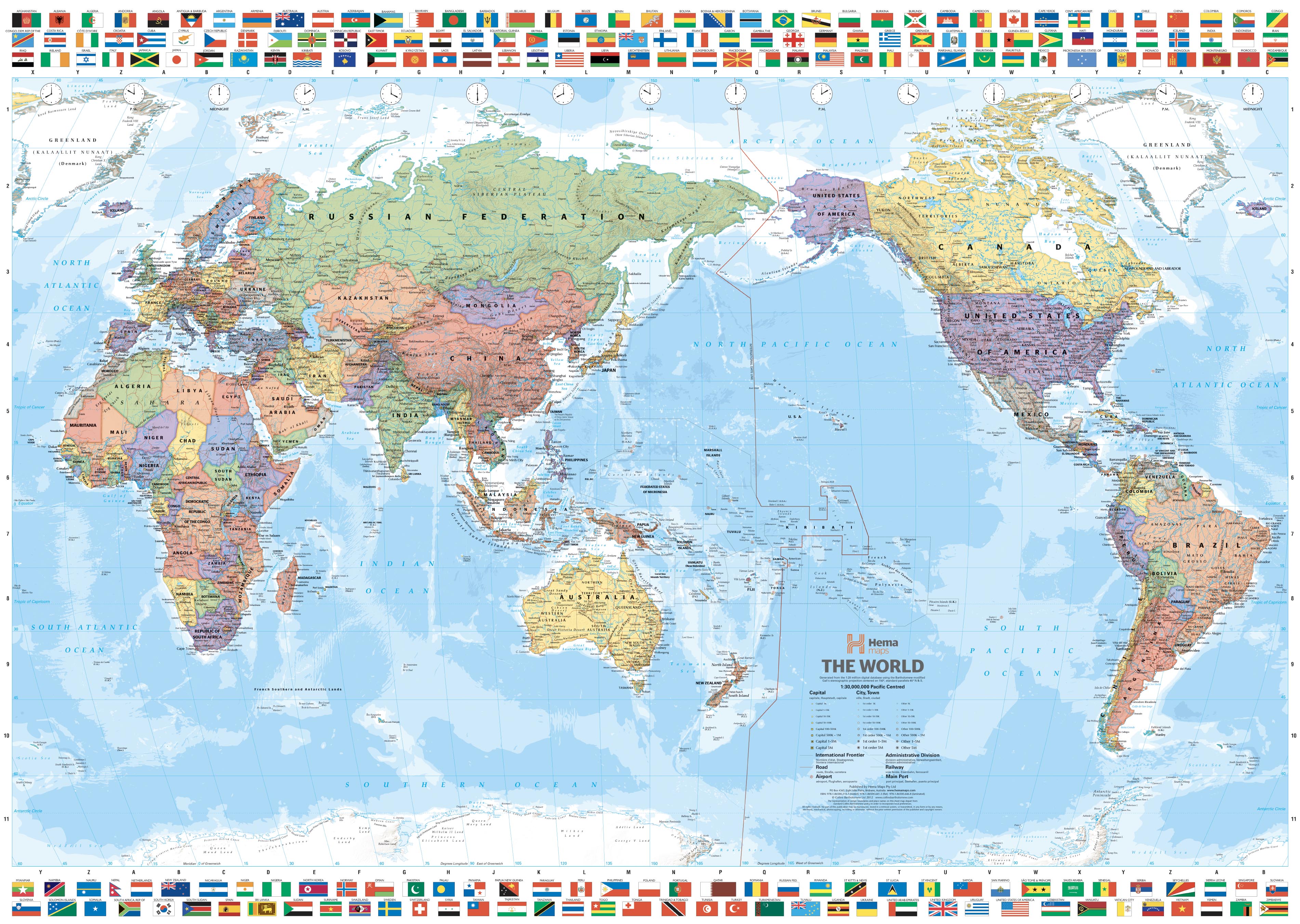 Buy large paper world map with flags | Shop Mapworld
